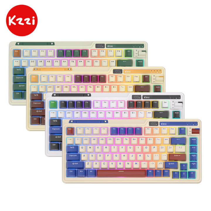 KZZI K75 Pro Wireless Three Mode Mechanical Keyboard Gasket Gaming ...