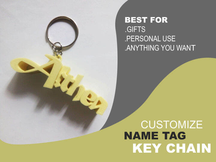 Customized Kechain Personalized Keychain tag name 3D print Name | Lazada PH