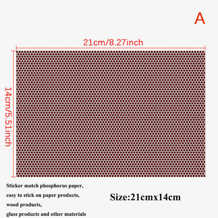 HONG Matchstick Striker Sticker DIY Rectangle Adhesive Matches Skin ...