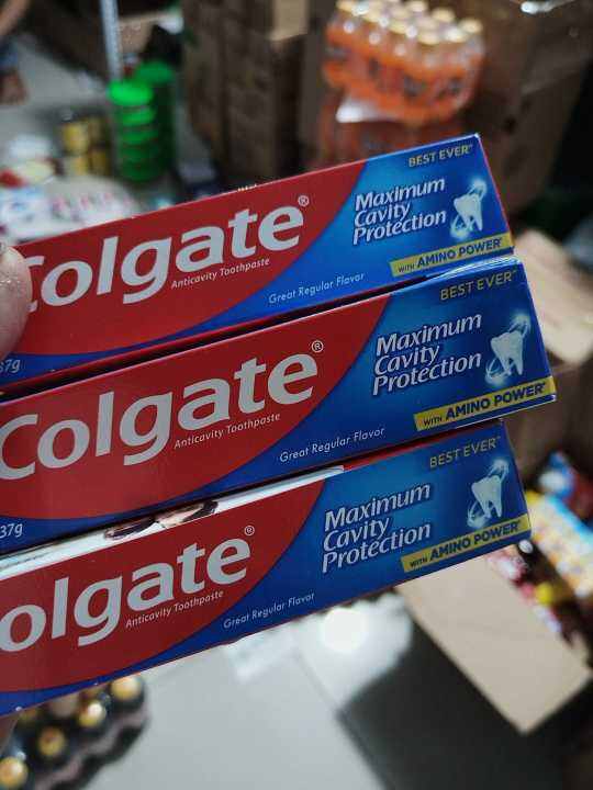 Colgate Regular Flavor Anti Cavity 214g, 140g, 37g Toothpaste w/ Amino ...