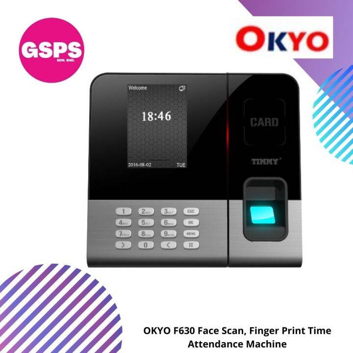 OKYO F630 Face Scan, Finger Print Time Attendance Machine | Lazada