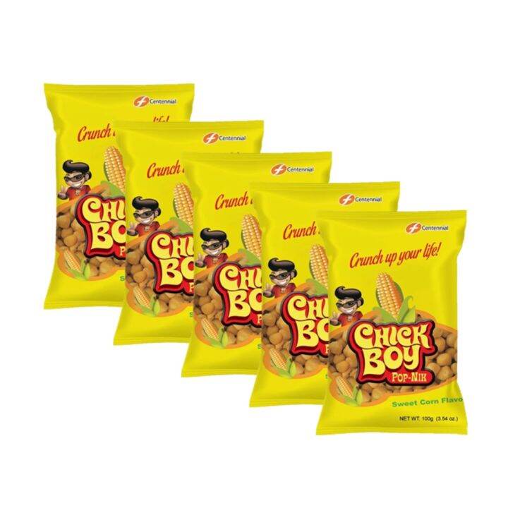 Chickboy Pop-nik Sweet Corn Flavor 100g x 5 | Lazada PH