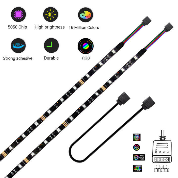 12V Led Strip RGB 4pin LED Headers For PC Computer Case RGB Strip light ...