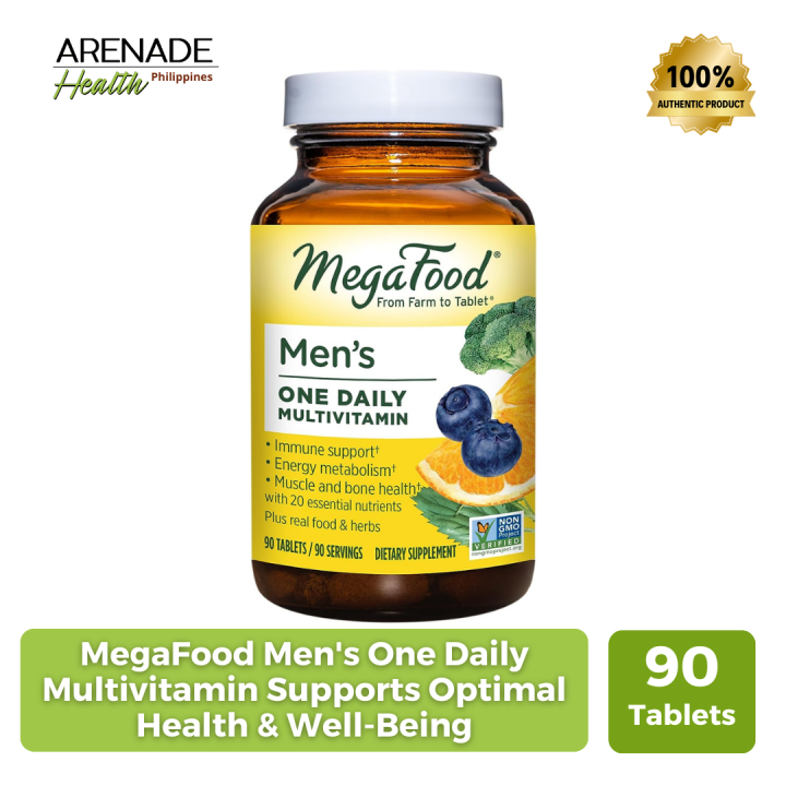 MegaFood Men's One Daily Multivitamin/Multimineral Supports Optimal Health & Well-Being - 90 ...