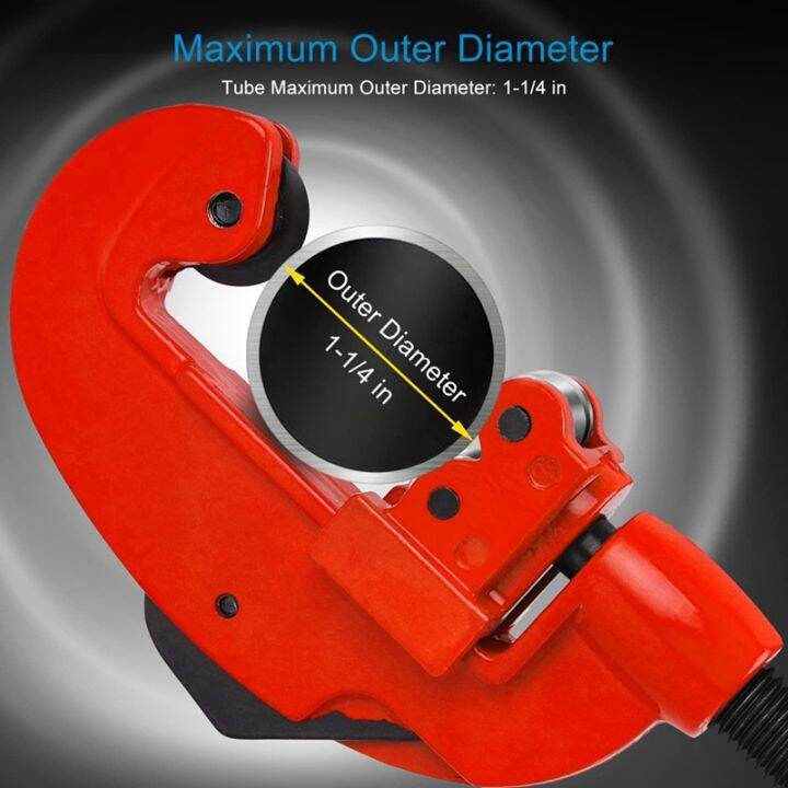 Pipe Cutter Tool,Clean Cuts,1/8 To 1-1/4 Adjustable Mini Pipe Cutter for Aluminum,Copper, Thin ...