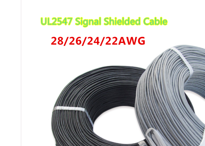 1Meter UL2547 28/26/24/22AWG 2 3 4 Cores Grey Signal Shielded Cable PVC Insulated Tinned Copper ...