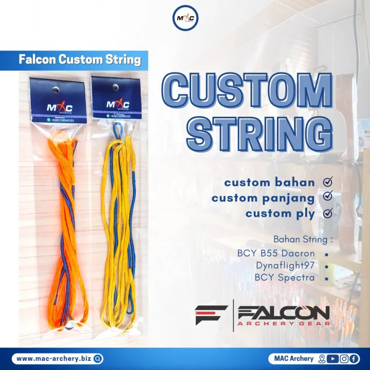 STRING CUSTOM BUSUR STANDAR RECURVE TRADISIONAL BISA REQUEST UKURAN ...