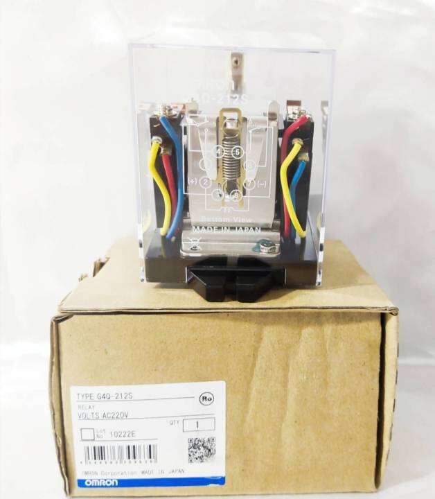แลคชิงรีเลย์ OMRON LATCHING RELAY G4Q-212S 220V+ขารีเลย์ของ G4Q ...