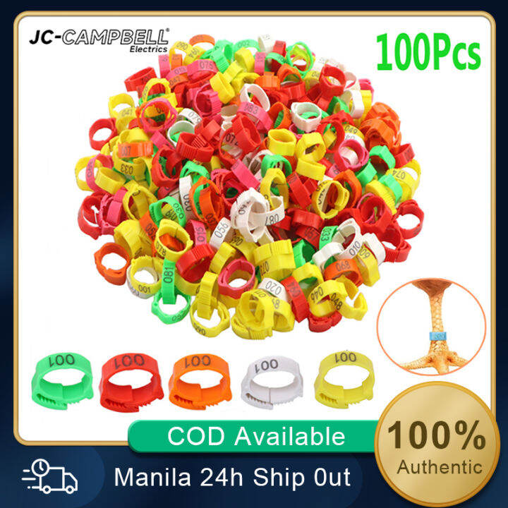 100Pcs Numbered 001-100 Legband for Gamefowl Chicken Poultry ...