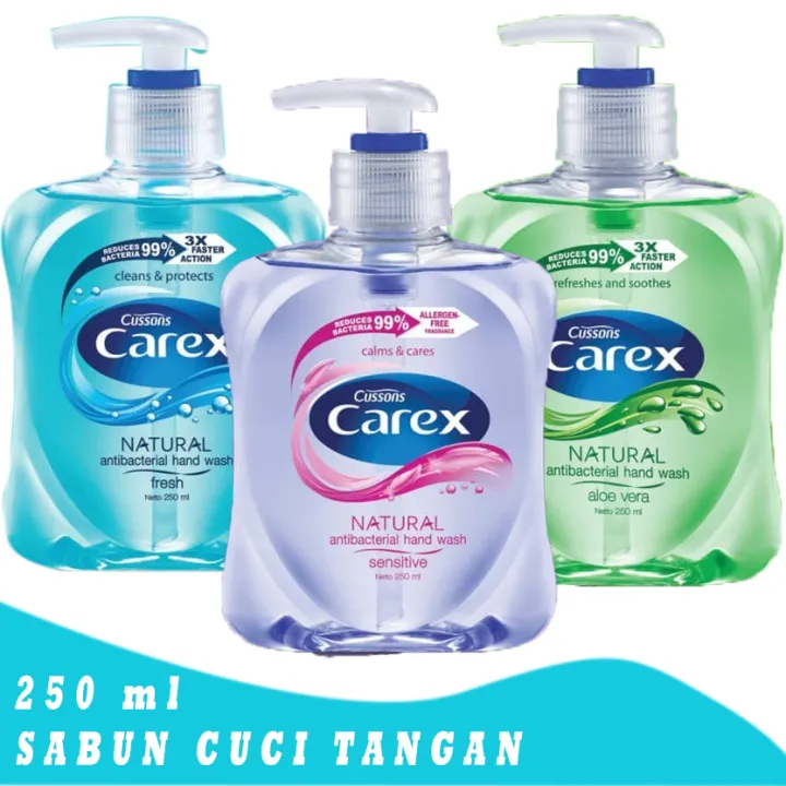 Cussons Carex Hand Wash - Sabun Cuci Tangan Antibakteri Pump 250ml ...