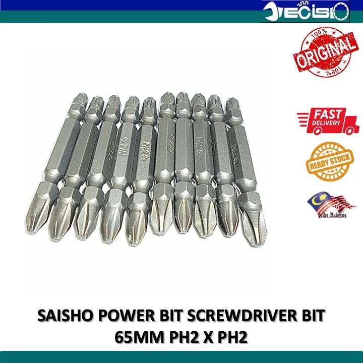 SAISHO POWER BIT SCREWDRIVER BIT 65MM PH2 X PH2 | Lazada