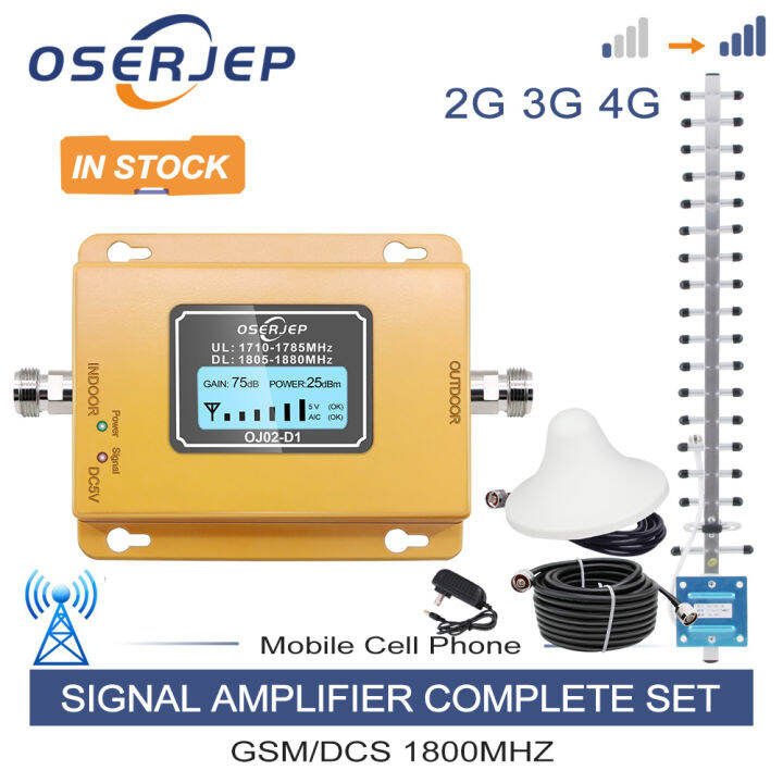 LCD Display GSM LTE 1800 70dB 2g 4g mobilePhone amplifier Repeater DCS ...