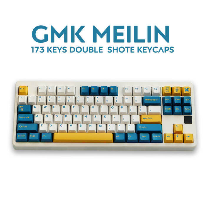 New 173 Keys DOUBLE SHOT Cherry Profile Copy GMK MerlinAeroMarrs Green ...