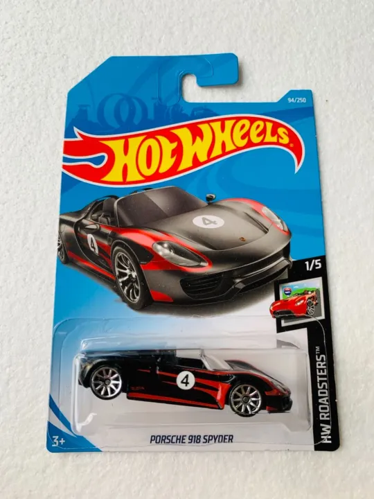 HOTWHEELS HOT WHEELS PORSCHE 918 SPYDER HITAM HW ROADSTERS SKALA 1 : 64 ...