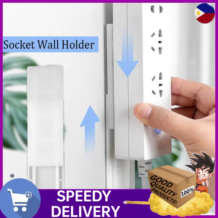 Seamless Socket Holder Punch-Free Plug Sticker Holder Wall Fixer Power ...