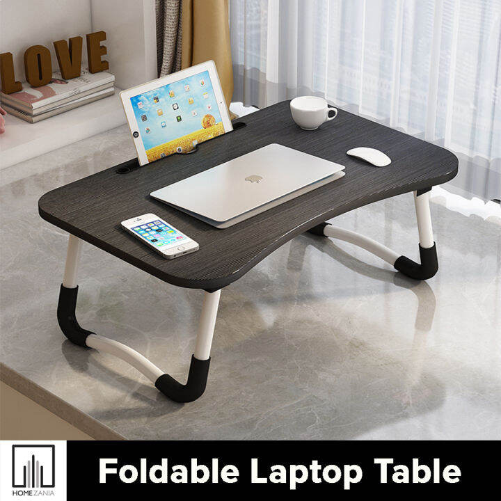 60×40×28CM Foldable Wooden Computer Bed Table Laptop Office Desk JVL ...