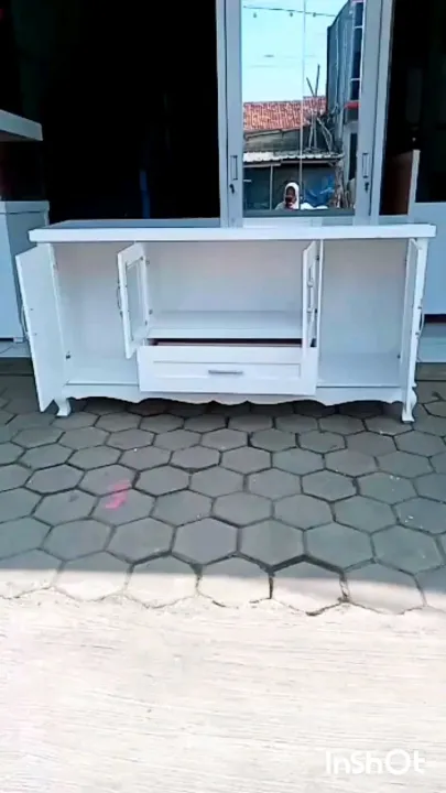 Buffet / Meja Tv Diswar Klasik Modern Kayu Keras Awet Anti Air Meja ...