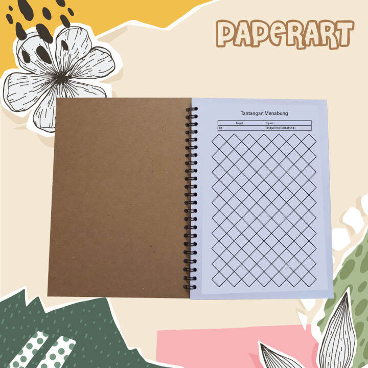kertas isian binder planner saving challenge - tantangan menabung ...