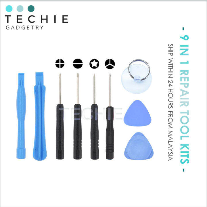 Universal 9 in 1 mobile phone Opening Pry Repair Tools Kit Screwdriver ...