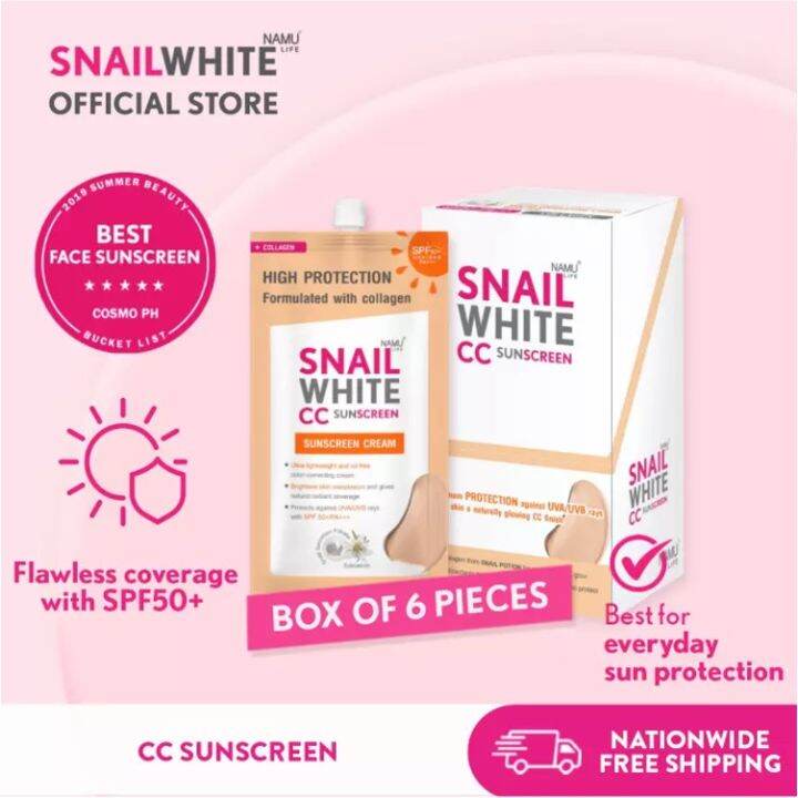 SNAILWHITE CC Sunscreen, Box of 6 | Lazada PH