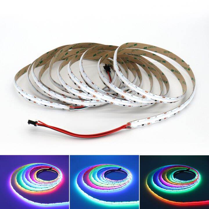 Pixel COB LED Strip Light Bar 12V 24V Dream Color RGBIC LED Tape WS2811 ...