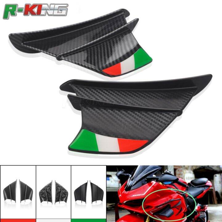 Motorcycle Universal Winglet Aerodynamic Wing Kit Spoiler Fairing Wind ...