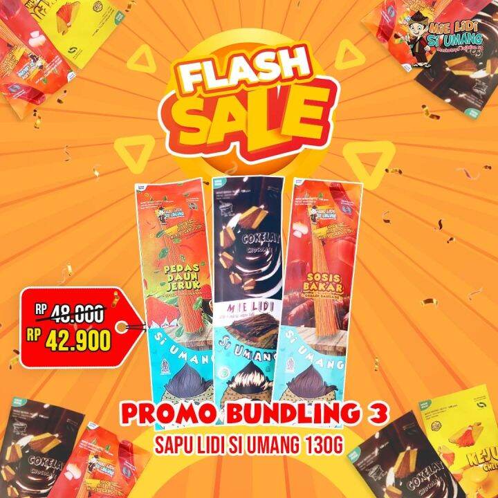 Si Umang Cemilan Sapu Lidi 130G Paket Bundling 3 Pcs (Kemasan Kertas ...
