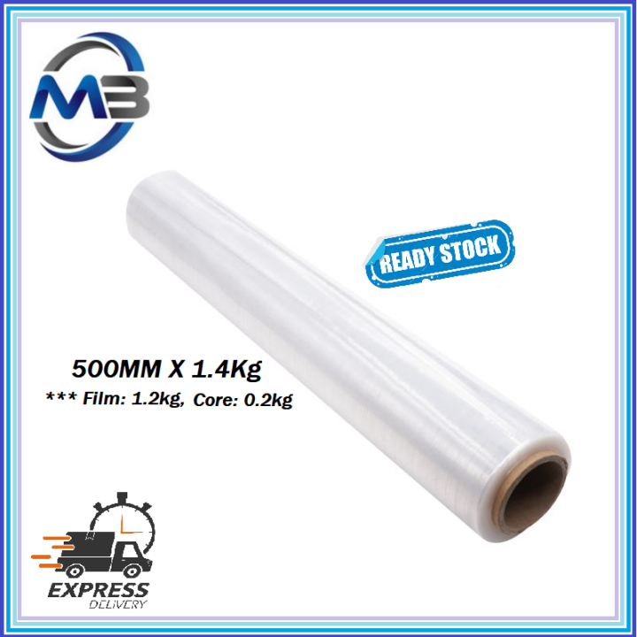 1 Roll x 500mm x 1.4kg x 0.2kg Core - Stretch Film / Packaging Plastic ... 1 Roll x 500mm x 1.4kg x 0.2kg Core - Stretch Film / Packaging Plastic ...
