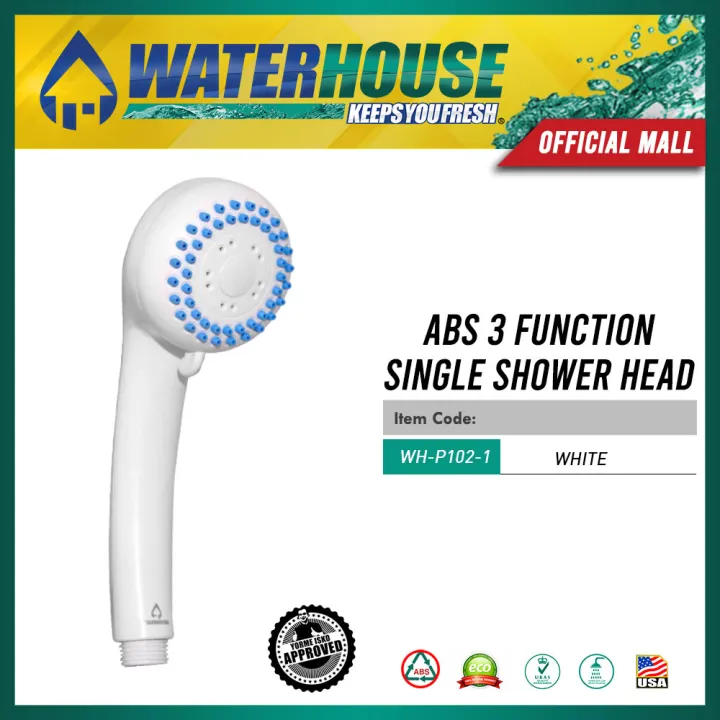WATERHOUSE ABS 3 Function Single Shower Head WHITE P102-1 PHWH | Lazada PH