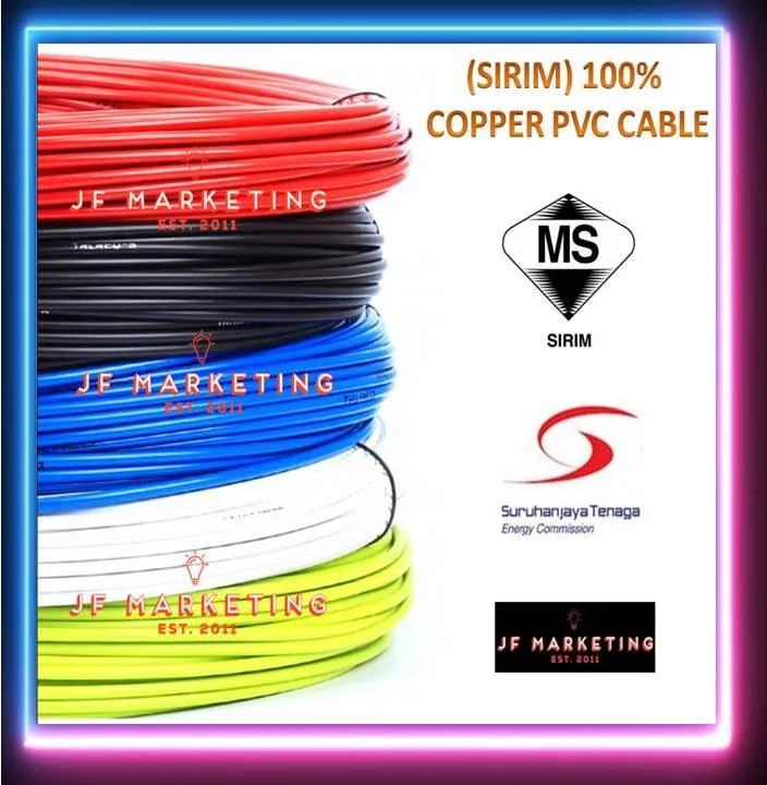 [LOOSE CUT PER METER] 1.5MM PVC CABLE (SIRIM) 100% PURE COPPER Single ...