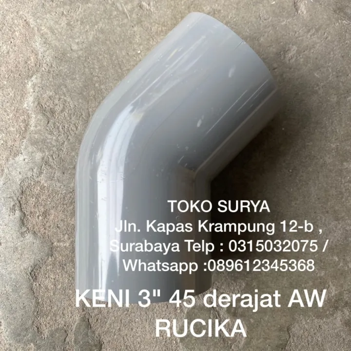 Elbow keni 3 AW inch 45 derajat Rucika 3 3 inci inch Knee knie Keni 45 Derajat 3" AW keni 3" 45 ...