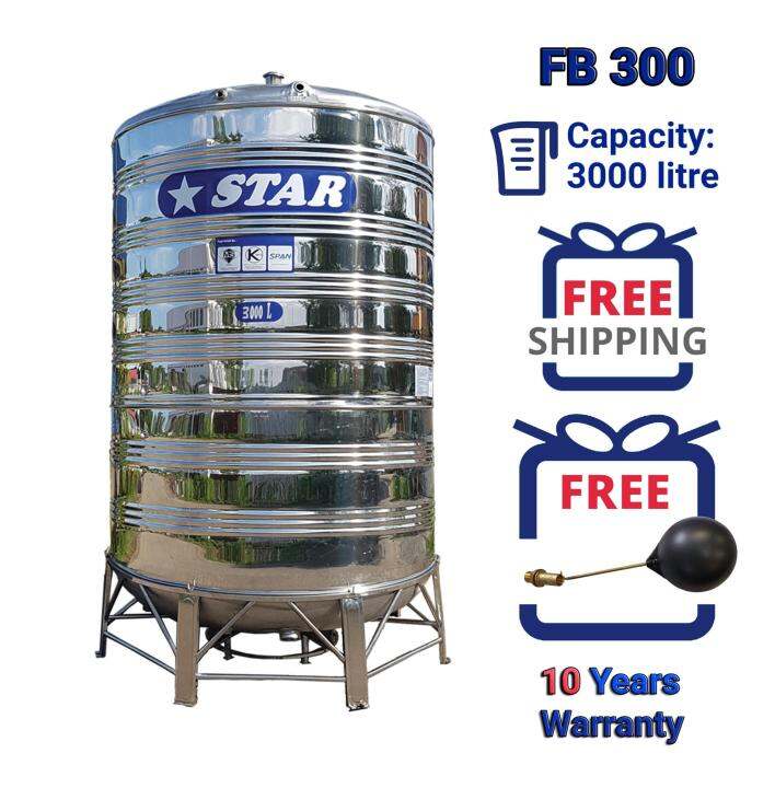 STAR WS 300 (3000 Litre) Stainless steel SUS304 water tank | Lazada