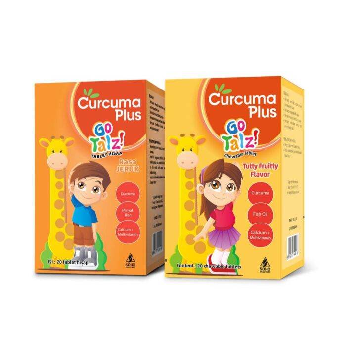 Curcuma Plus Go Talz Jeruk Tutti Fruity Botol 20 Tablet | Lazada Indonesia