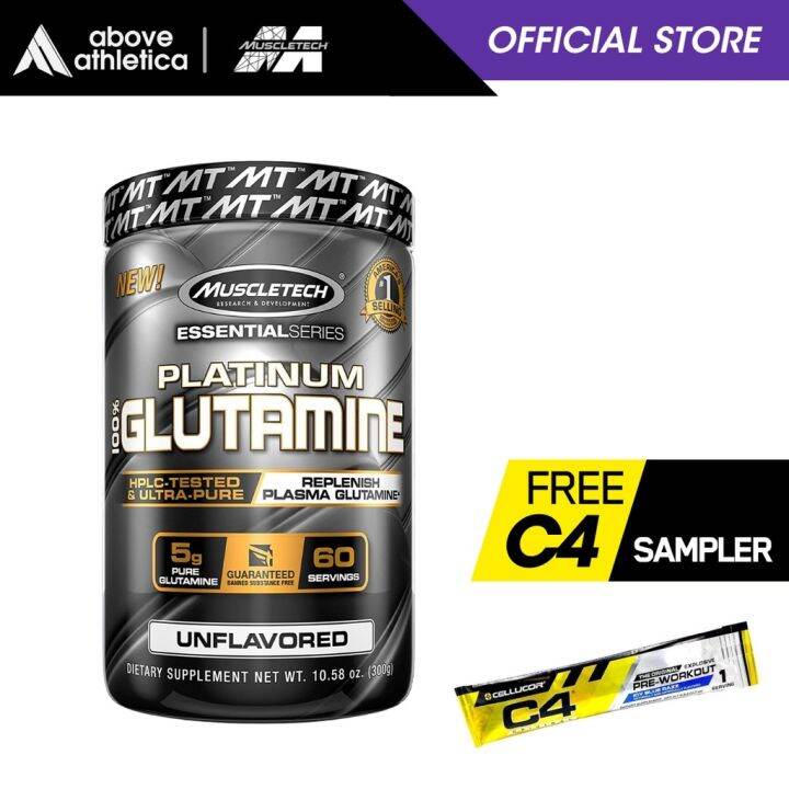 Muscletech 100 Pure L Glutamine Powder - 60 Servings - Post Workout ...