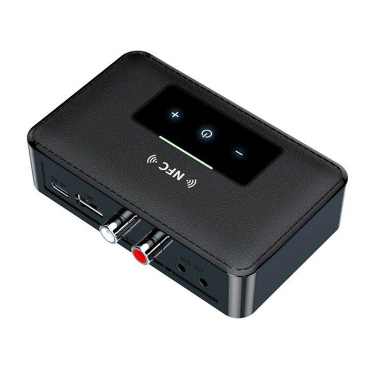 Wireless NFC Bluetooth-compatible 5.0 Audio Receiver 3.5mm Jack AUX NFC to 2RCA Audio Stereo ...