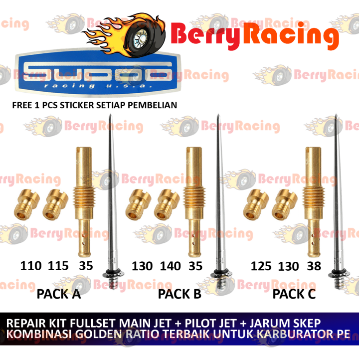 (BISA COD) PAKET REPAIR KIT SET KEIHIN PE 24 26 28 30 MAIN JET KARBU PE24 PE26 PE28 PILOT JET ...