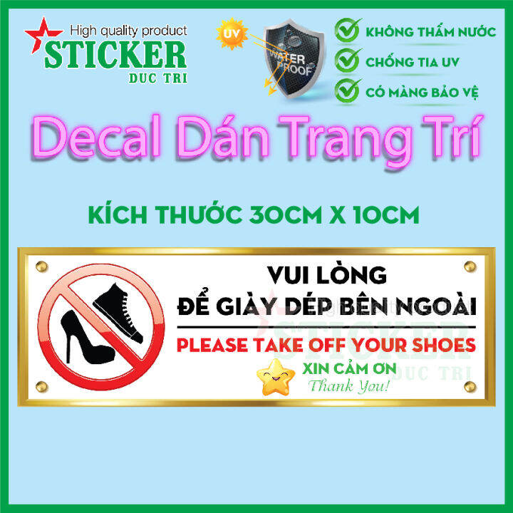 🔥 Decal Dán Biển Nhắc Nhở ĐỂ GIÀY DÉP BÊN NGOÀI 🔥 𝑭𝒓𝒆𝒆𝒔𝒉𝒊𝒑 Decal Cảnh ...