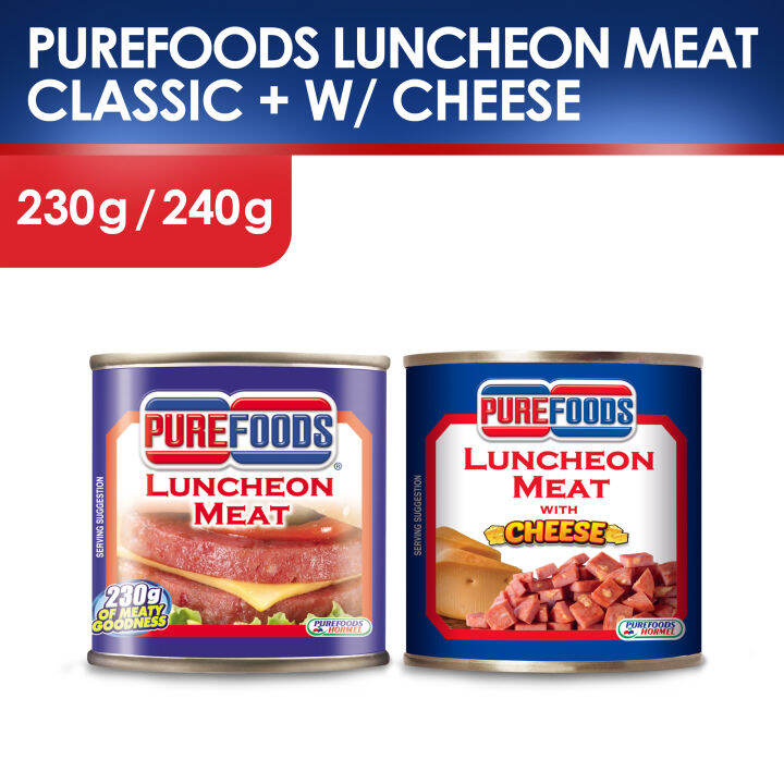 Purefoods Luncheon Meat (230g) + Luncheon Meat Cheese (240g) | Lazada PH