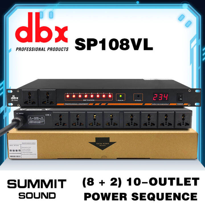 DBX SP-108VL 10-outlet Rack Mount Power Sequence Controller Conditioner Surge Protector Power ...