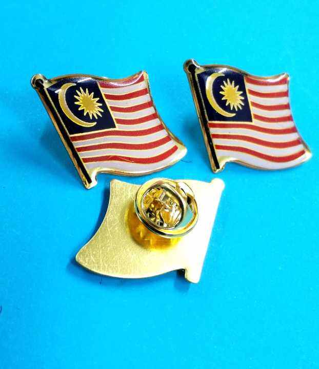 Bendera Malaysia Collar Pin Butterfly Pin Flag Bendera Bendera Malaysia ...