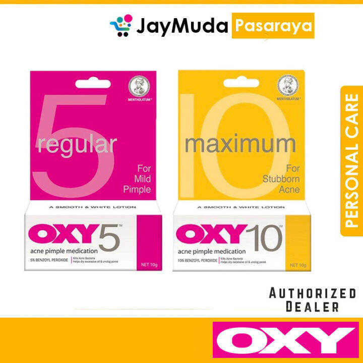 Oxy 5 Oxy 10 For Mild Pimple Cream 10g Acne Pimple Medication Anti ...