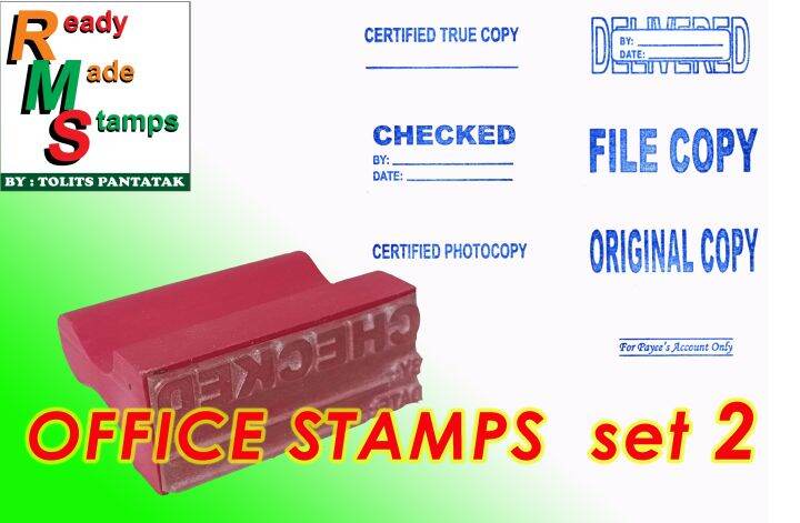 OFFICE RUBBER STAMPS Set 2 - READY MADE | Lazada PH