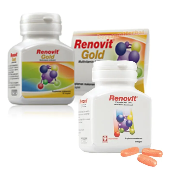 Renovit Gold 30capsul Multivitamin & Mineral Botol Kandungan Lengkap ...