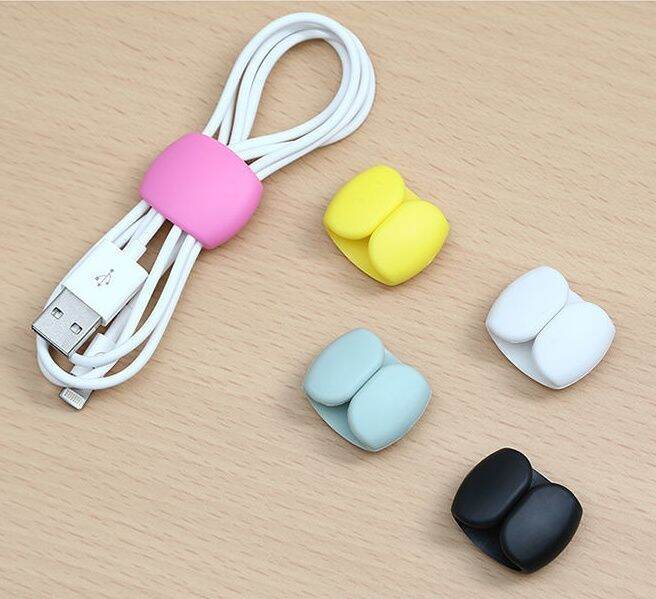 Reusable Cable Clips Charger Cable Cord Organizer Earphone Line Tidy ...
