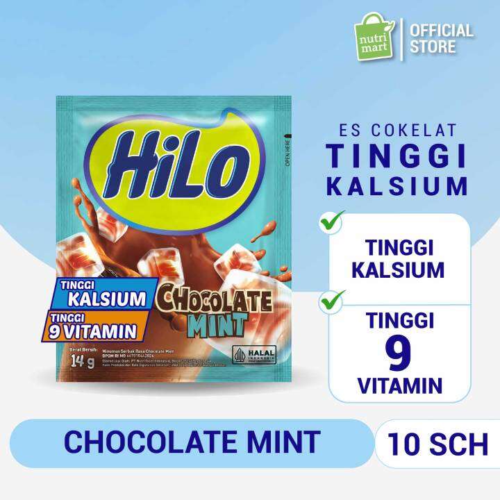HiLo Chocolate Mint 10 Sachet - Minuman dengan Cokelat Tinggi Kalsium ...