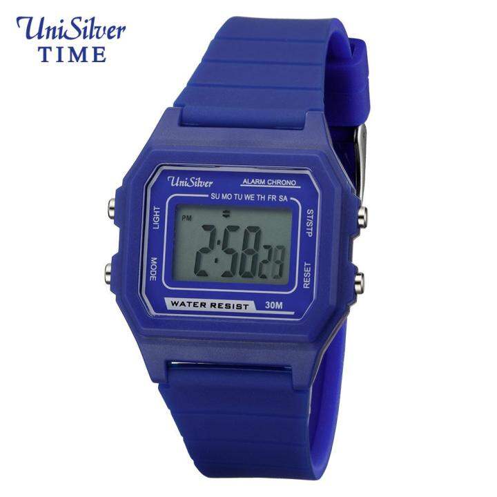 UniSilver TIME Men's Blue Digital Rubber Watch KW3220-1005 | Lazada PH
