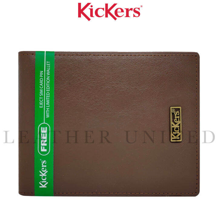 𝐊𝐈𝐂𝐊𝐄𝐑𝐒 Genuine Top Grain Leather Copper Logo Army Big Wallet # ...