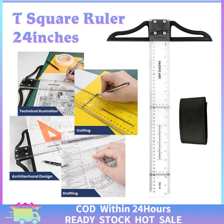 [Fast Delivery] 24 Inch T Square Acrylic Transparent Detachable Head T ...