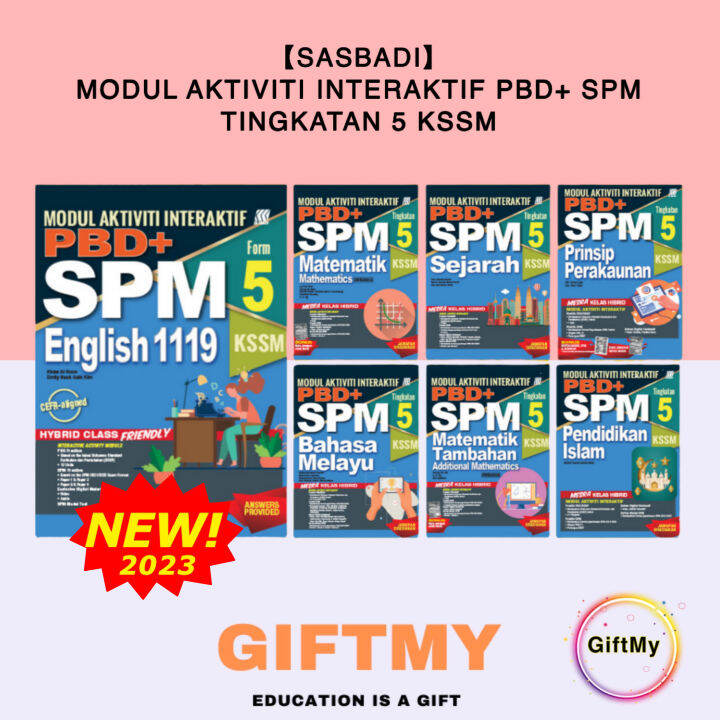 【Sasbadi】Modul Aktiviti Interaktif PBD+ SPM Tingkatan 5 KSSM Edisi 2023 — Dwibahasa Form 5 ...