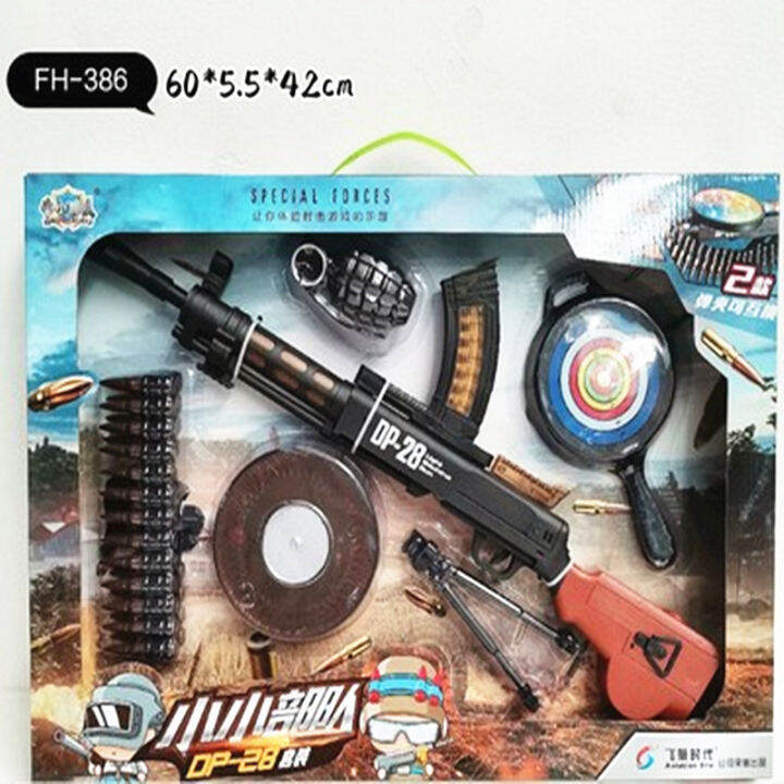 Electric continuous sound and light electric gun gatling revolver toy ...